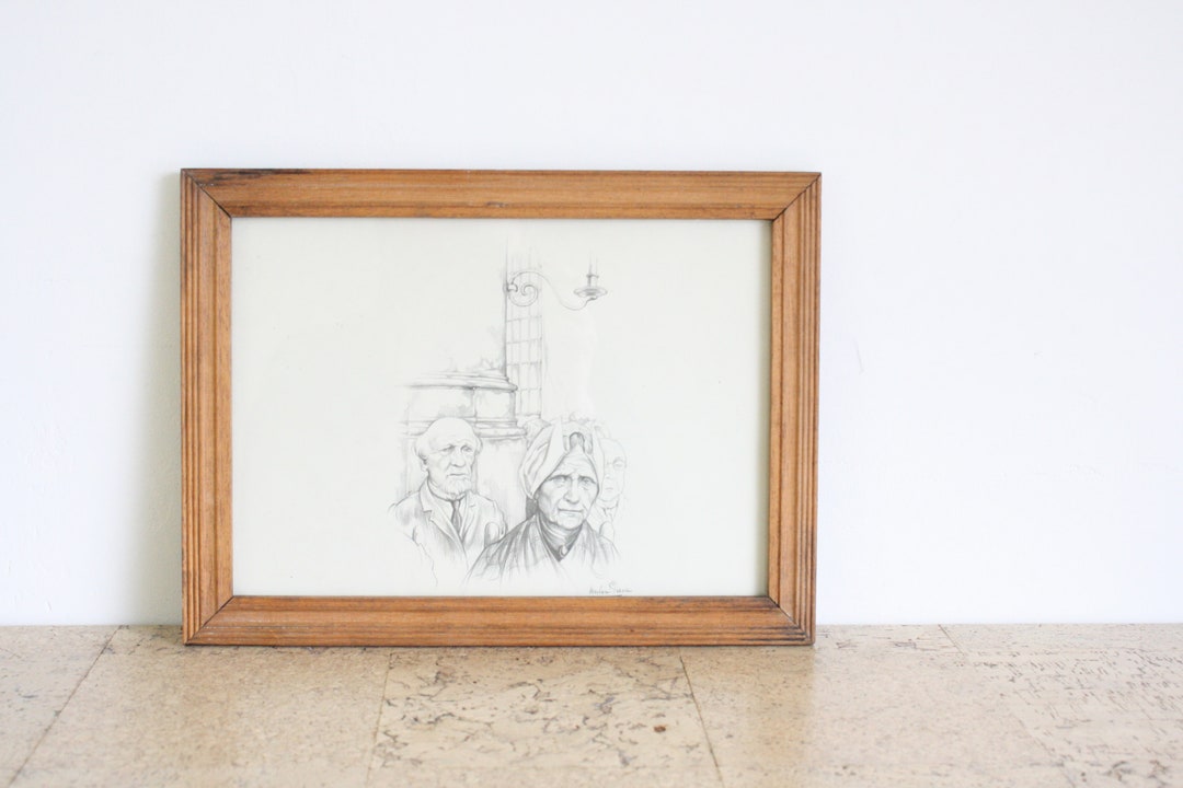 Vintage Wooden Frame With a Drawing Made by Anton Pieck - Etsy