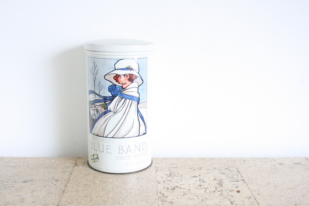 Vintage Biscuit Tin / Beschuitblik From Blue Band in Holland From the ...