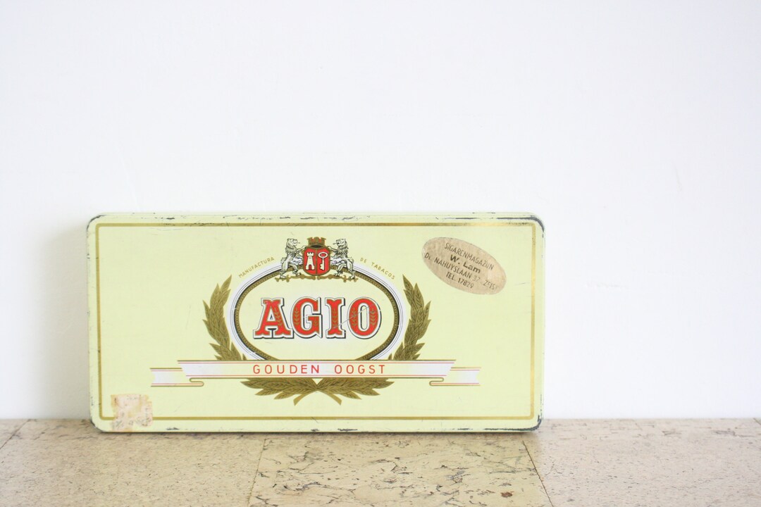 Agio Metal Cigar Tin From the Seventies - Etsy
