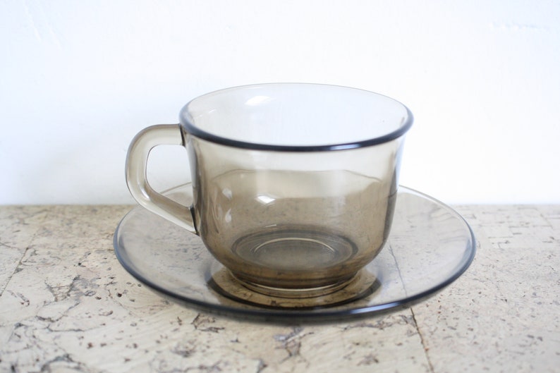 Six Vintage Arcoroc Coffee Cups and Saucers - Etsy