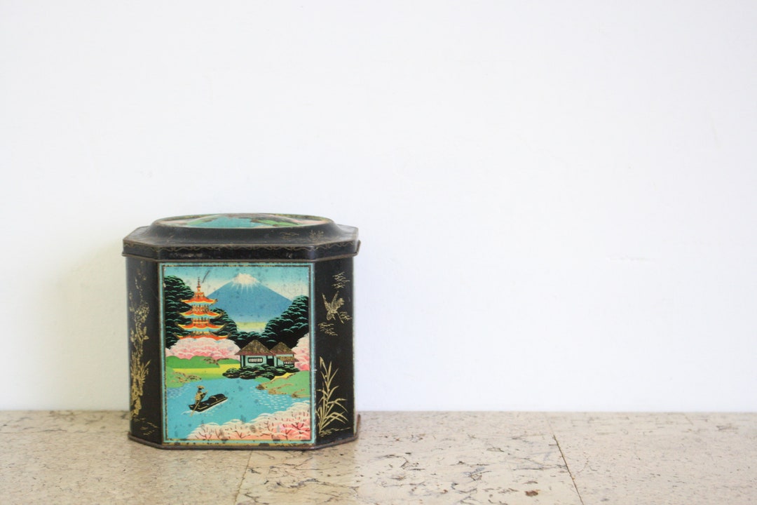 Vintage Asian Tea Tin From the Sixties - Etsy
