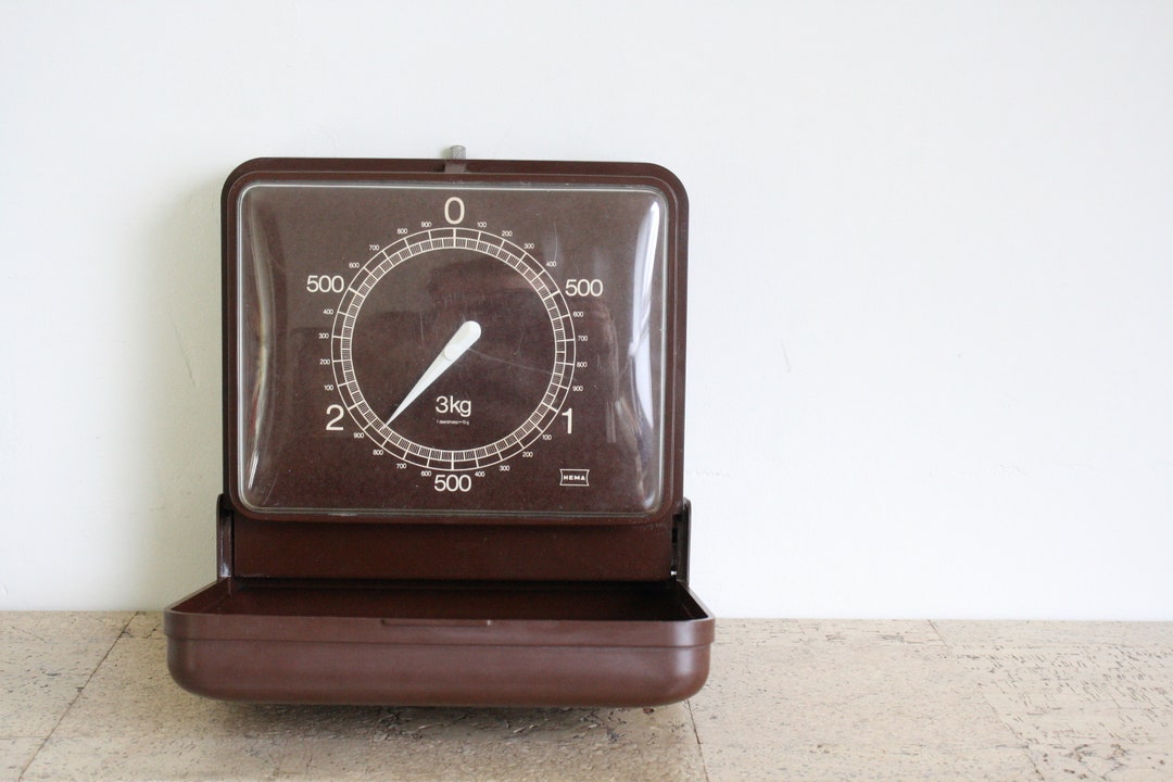 Vintage Brown Hema Wall Kitchen Scale From the Seventies - Etsy