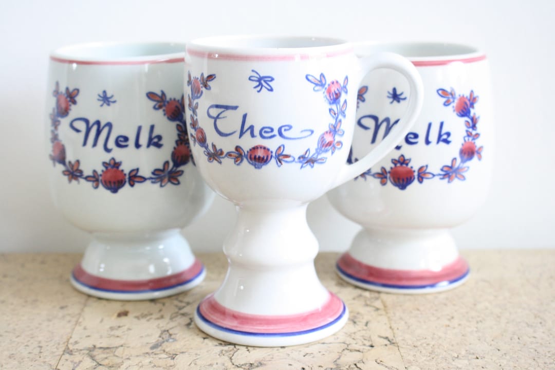 Zenith Gouda Teacup and Milkjars , Vintage Dutch Design From the ...