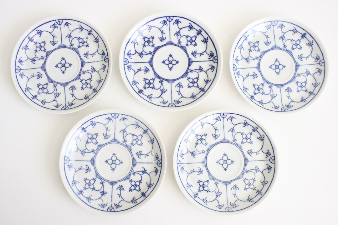 Five Vintage Blau Saks Saucers From Winterling Bavaria Germany From the ...