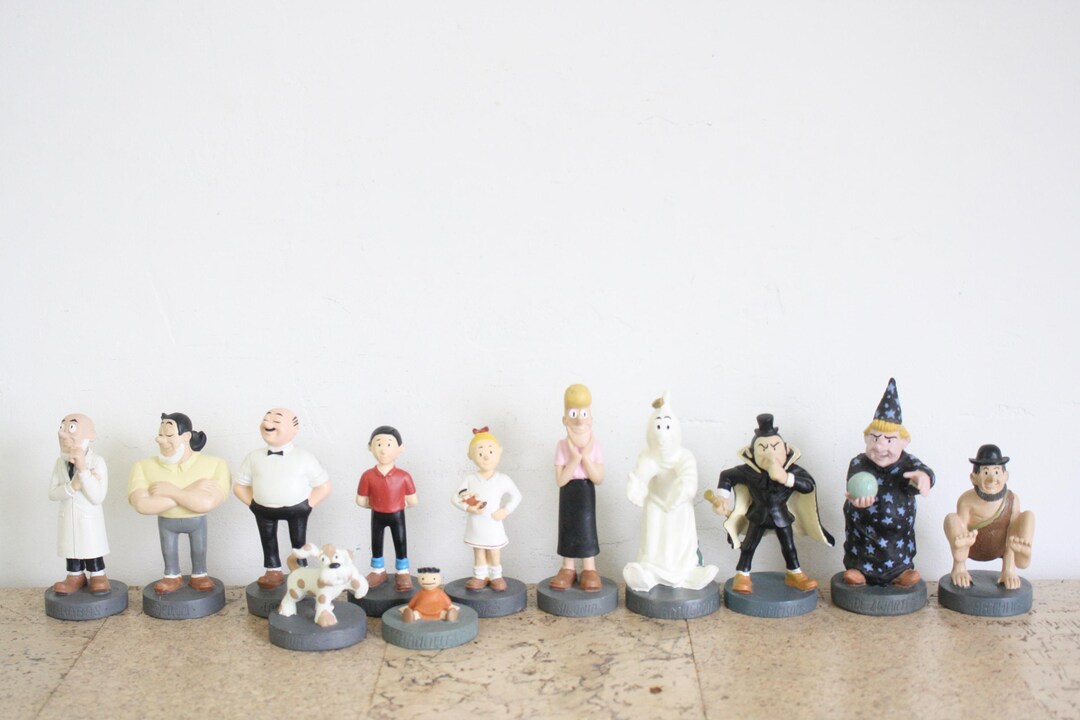 Complete Set of Twelve Vintage Suske & Wiske Cartoon Figures From Willy ...