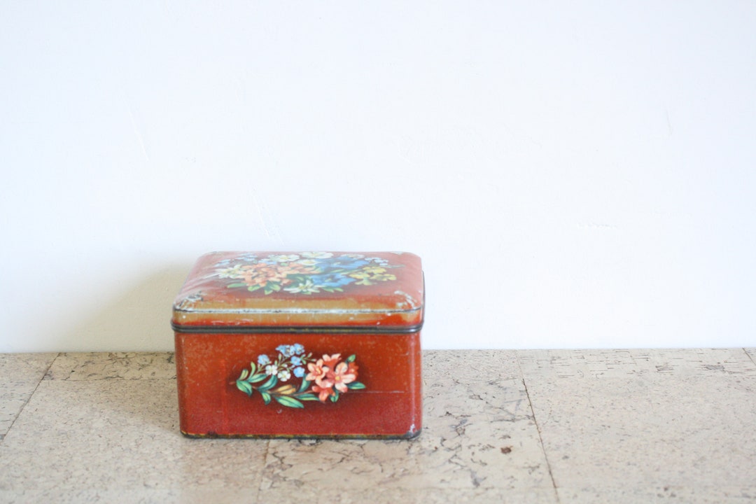 Vintage Floral Verkade Zaandam Holland Tin From the Fifties - Etsy