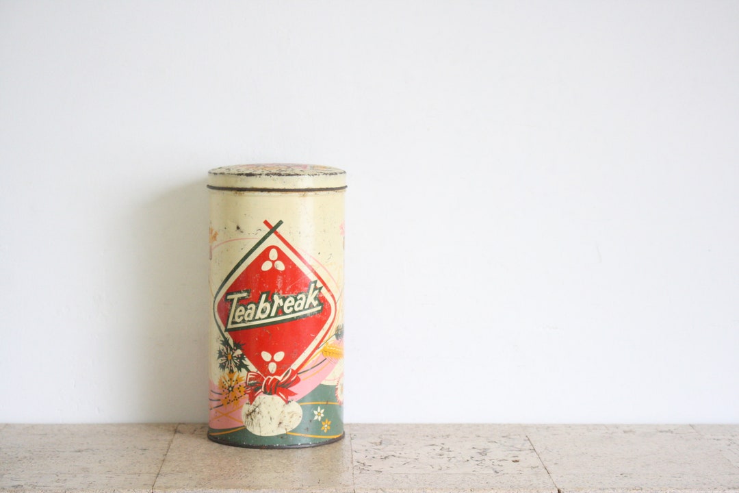 Vintage Teabreak Rusk / Bisquit / Beschuit Tin Can From the Fifties - Etsy