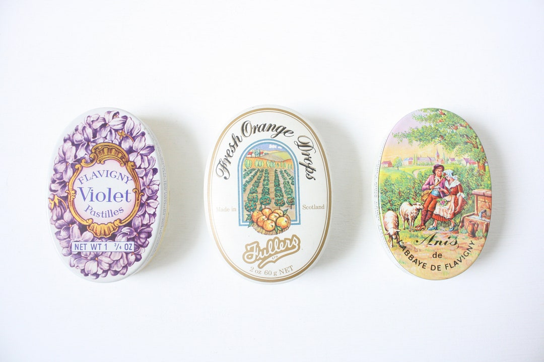 Three Vintage Oval Candy Tins From the Eighties - Etsy