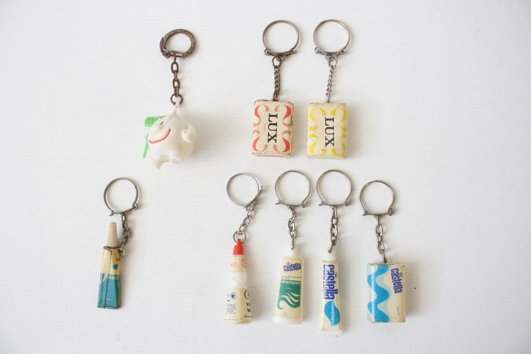 Vintage Cleaning Advertising Keychains and Keyrings From the Sixties - Etsy