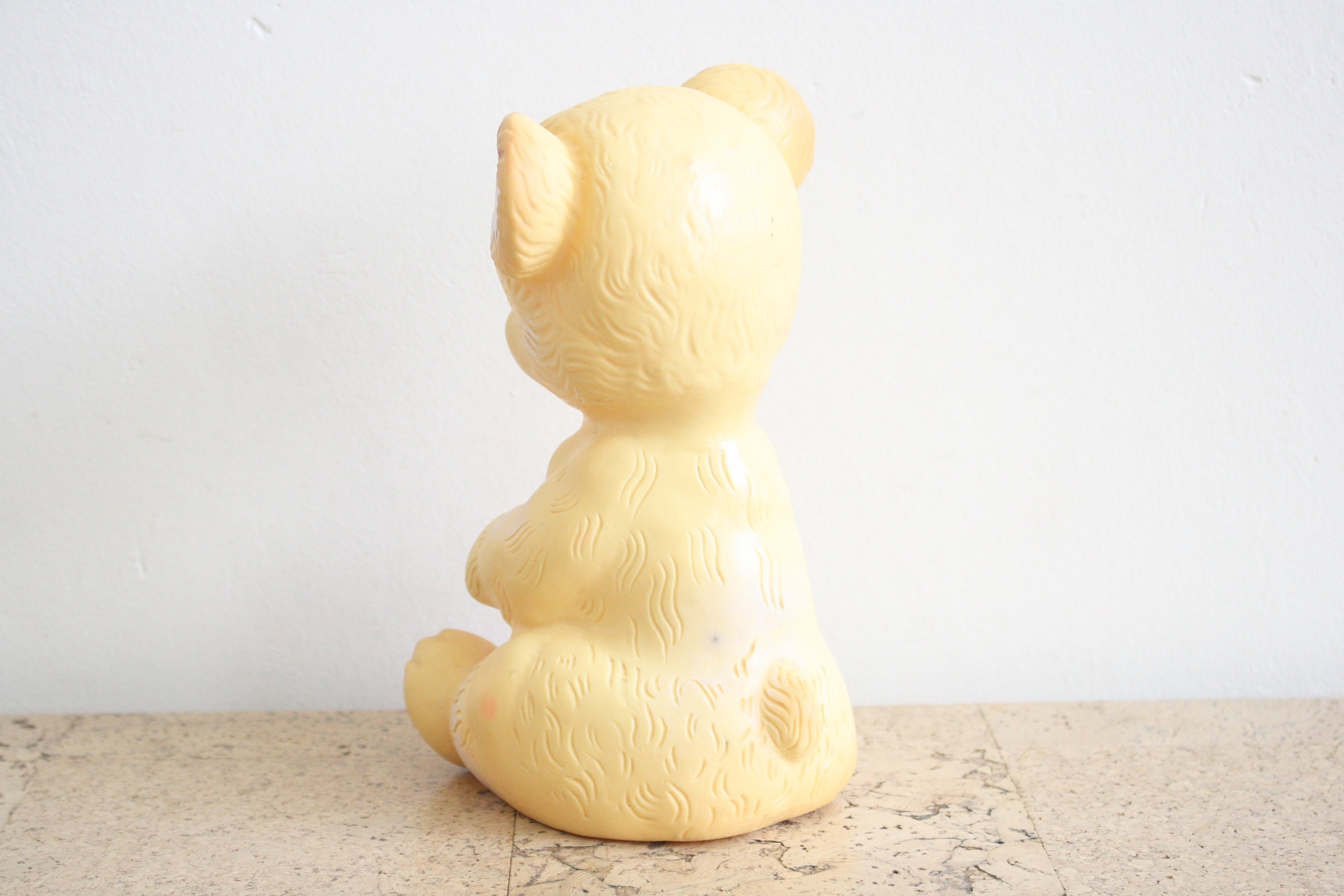 Vintage Big Rubber Squeaky Teddy Bear 20 Cm From the Sixties - Etsy