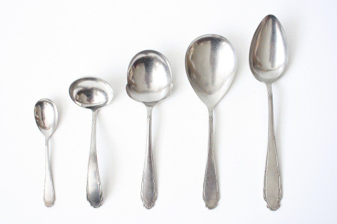 Vintage Gero Zilmeta Serving Spoons Model 517 Design by Georg Nilsson ...