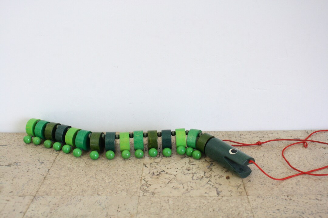 Vintage Wooden Centipede Pull Toy From the Eighties - Etsy