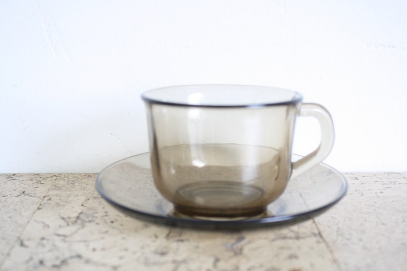 Six Vintage Arcoroc Coffee Cups and Saucers - Etsy