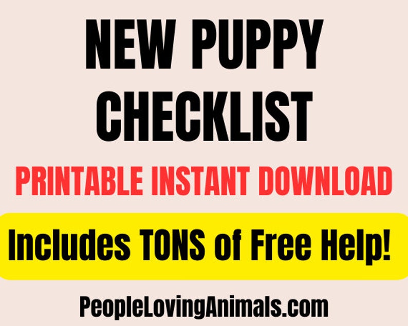 New Puppy Checklist | New Puppy Gift | Puppy Training | Taking Care of ...