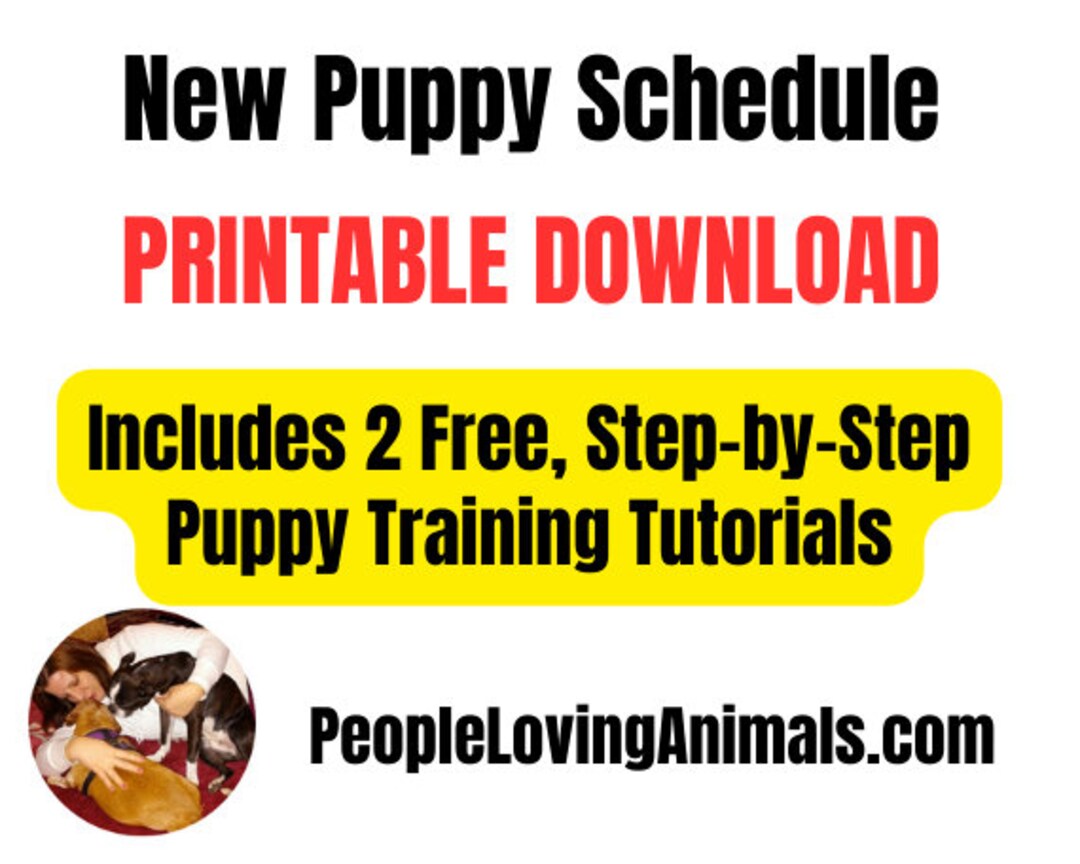New Puppy Schedule | New Puppy Training Schedule | Puppy Schedule ...