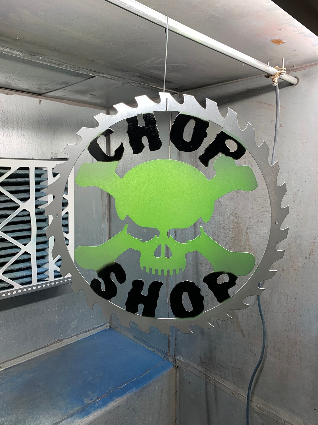 Chop Shop' Powder Coated Sign - Etsy