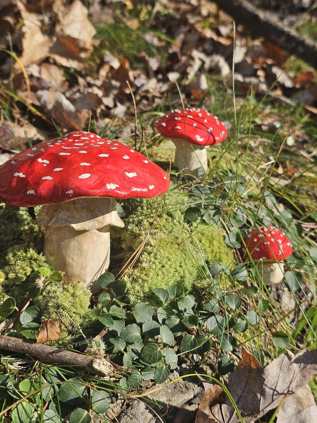 Toad Stool, Mushroom Sculpture, Polymer Clay Mushroom, Trinkets, Shelf ...
