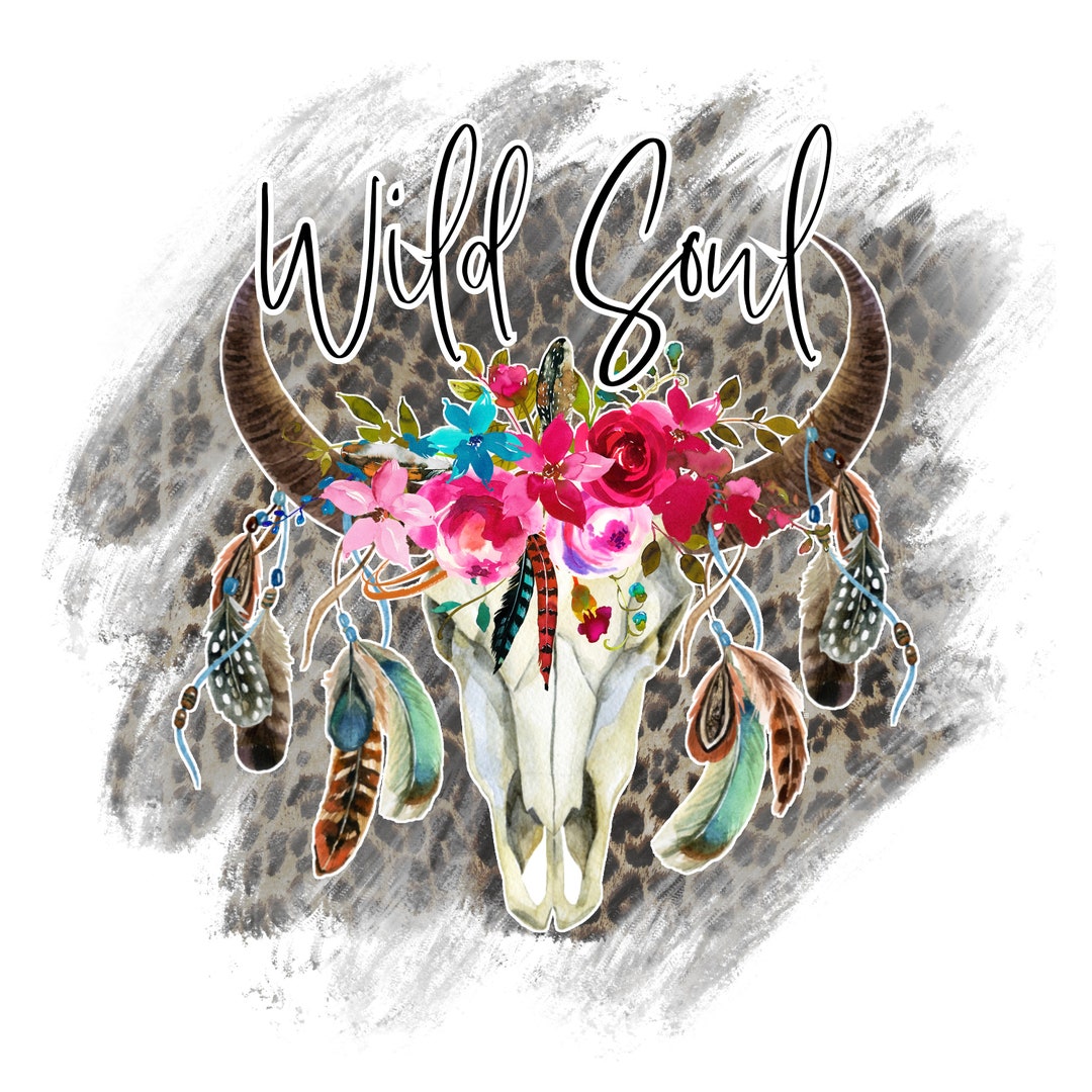 Sublimation Boho Wild Soul Skull - Etsy
