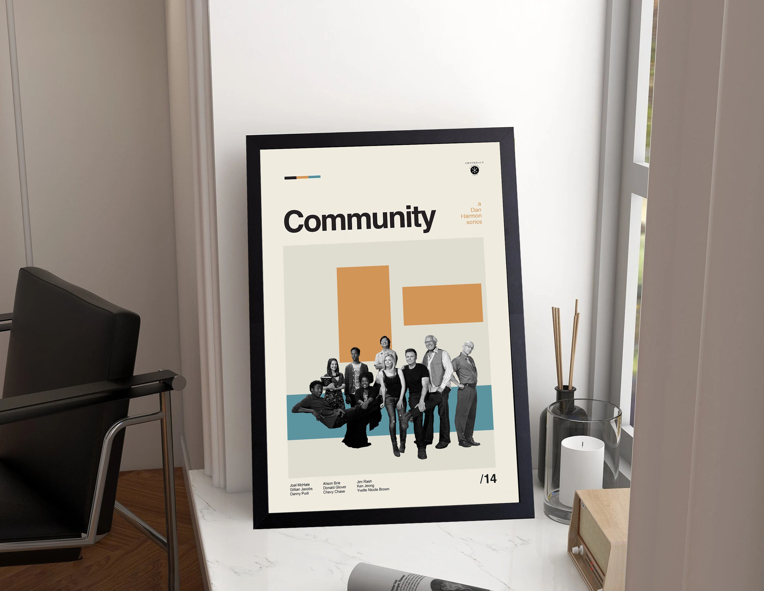 Community - Joel Mchale - Tv Show Poster - Modern Art Poster sold by ...