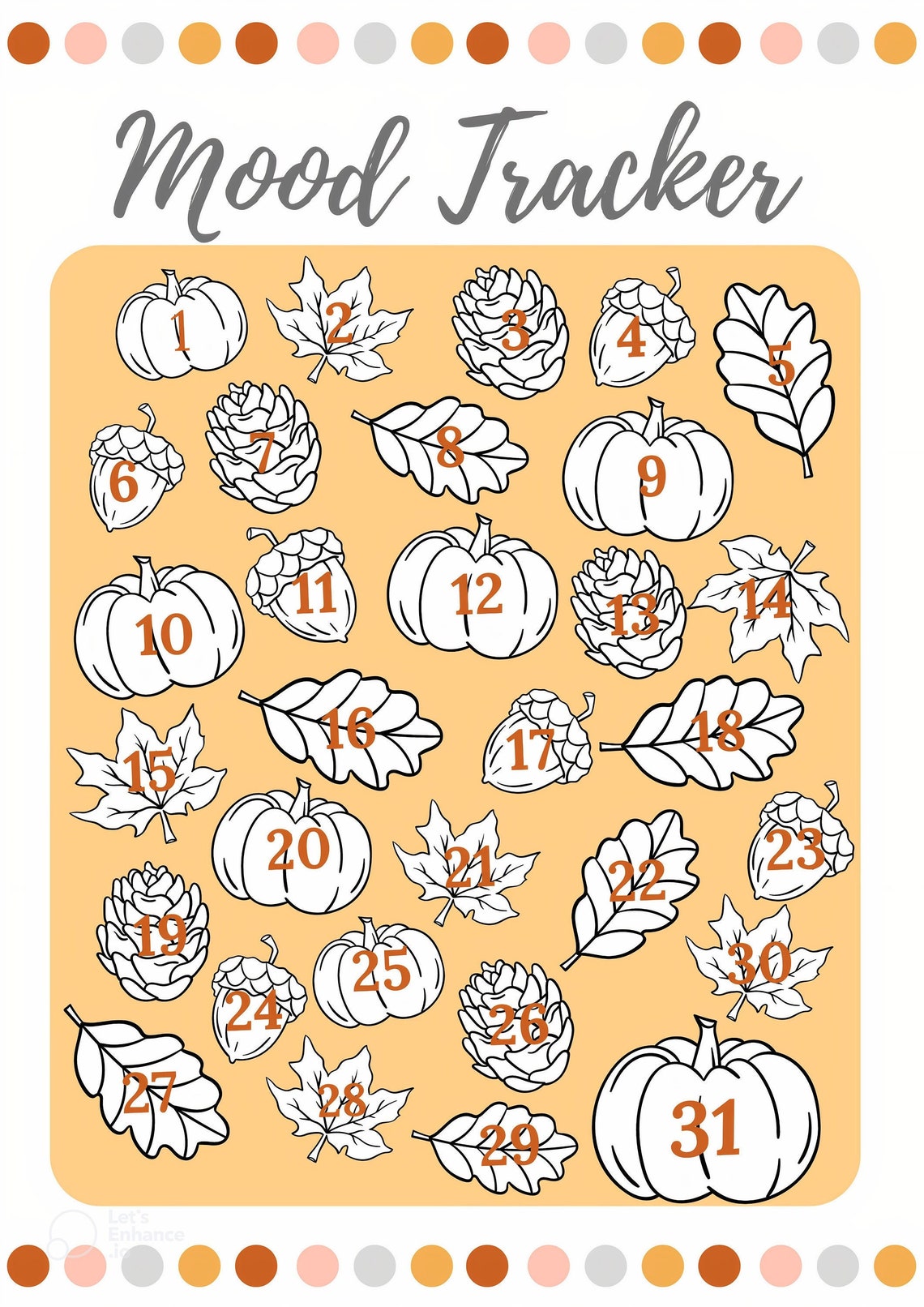 Aesthetic Halloween Printable Mood Tracker Template for - Etsy