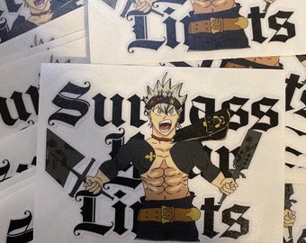 Black Clover Asta Sticker - Etsy