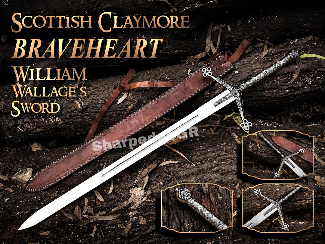 Handmade Scottish Claymore Sword J2 Steel Highland Claymore Black ...