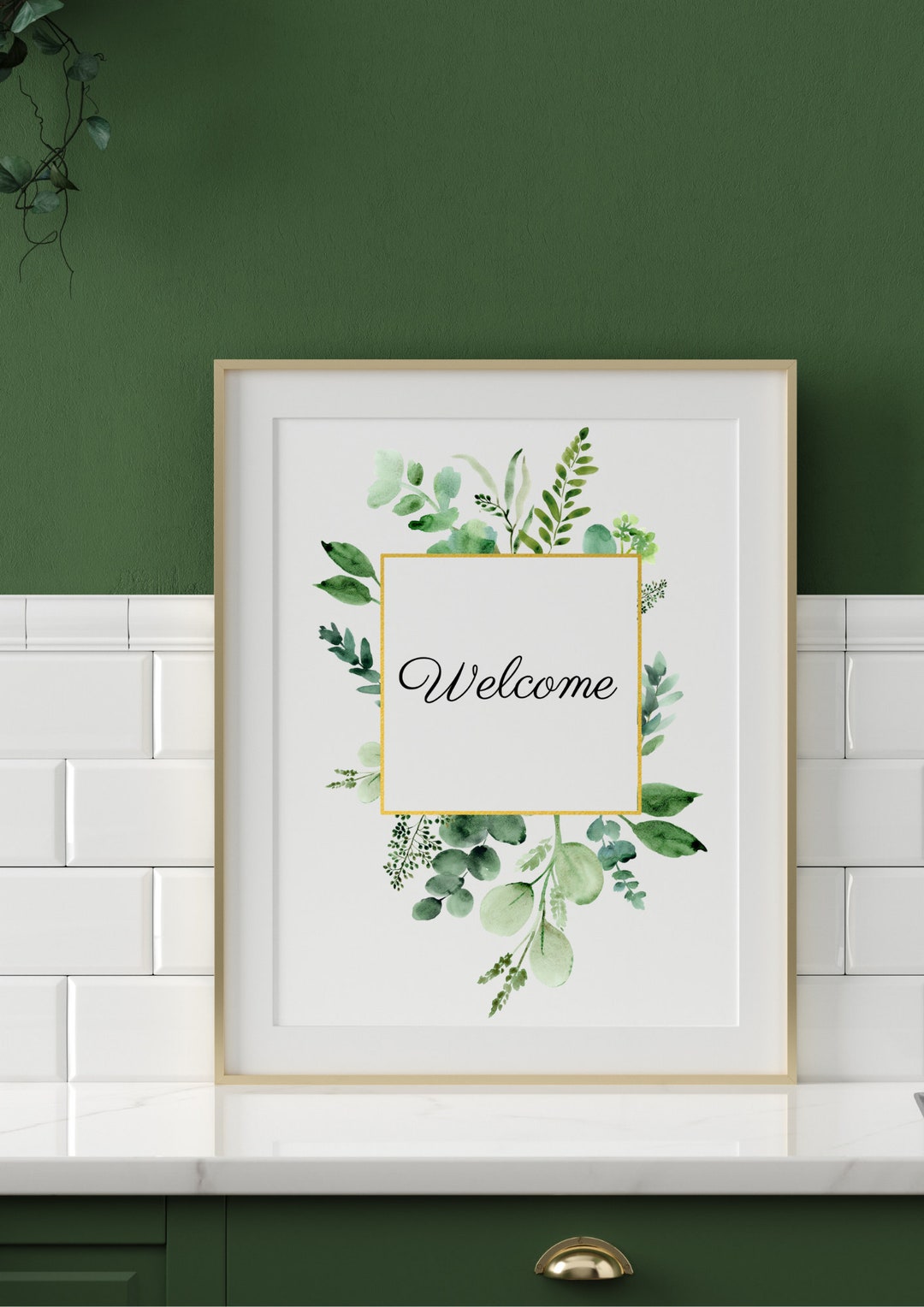 Welcome Sign Eucalyptus - Digital Download - Etsy