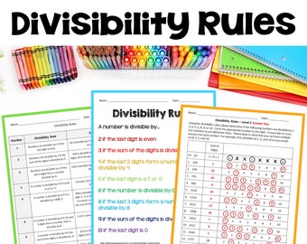 Divisibility Rules Game Mathagories - Etsy