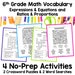 6th Grade Math Vocabulary Crossword Puzzles and Word Searches - No Prep ...