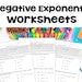Negative Exponents Worksheets - Differentiated - Etsy