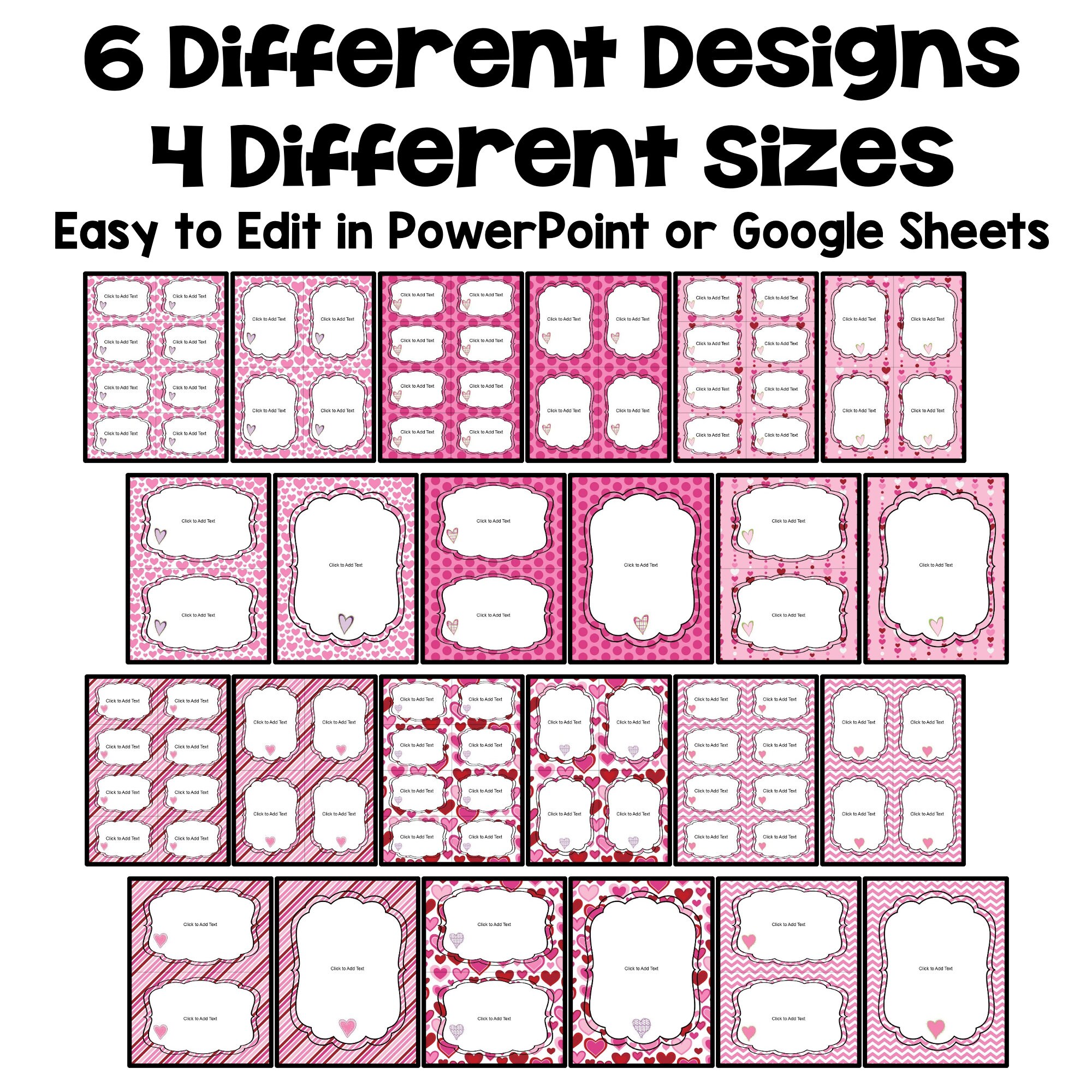 Editable Valentines Day Cards From Teacher, Gift Tags, and Labels - Etsy