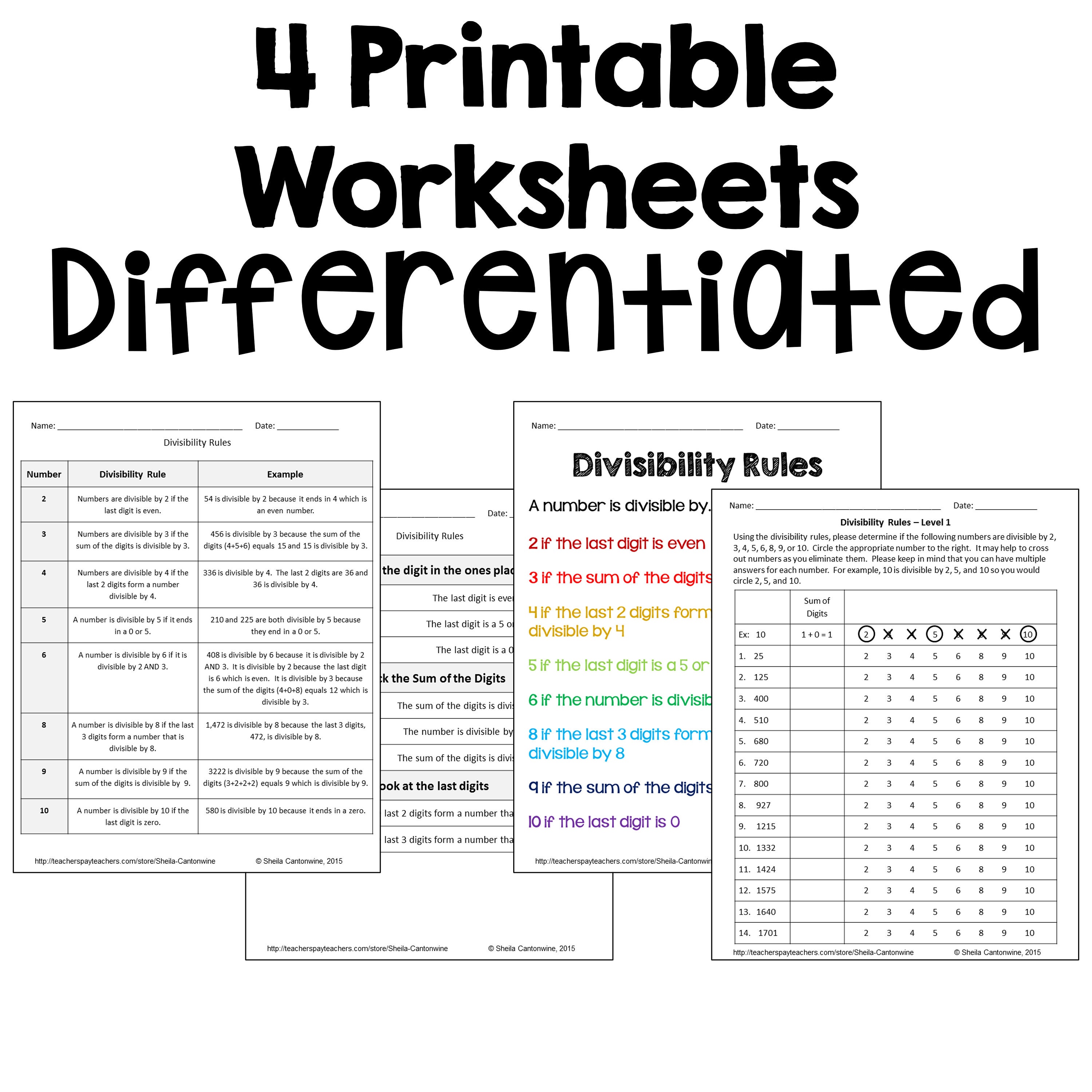 Divisibility Rules Worksheets Instant Download Etsy Divisibility Rules Worksheets Instant Download Etsy