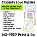 6th Grade Math Vocabulary Crossword Puzzles and Word Searches - No Prep ...