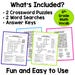 6th Grade Math Vocabulary Crossword Puzzles and Word Searches - No Prep ...