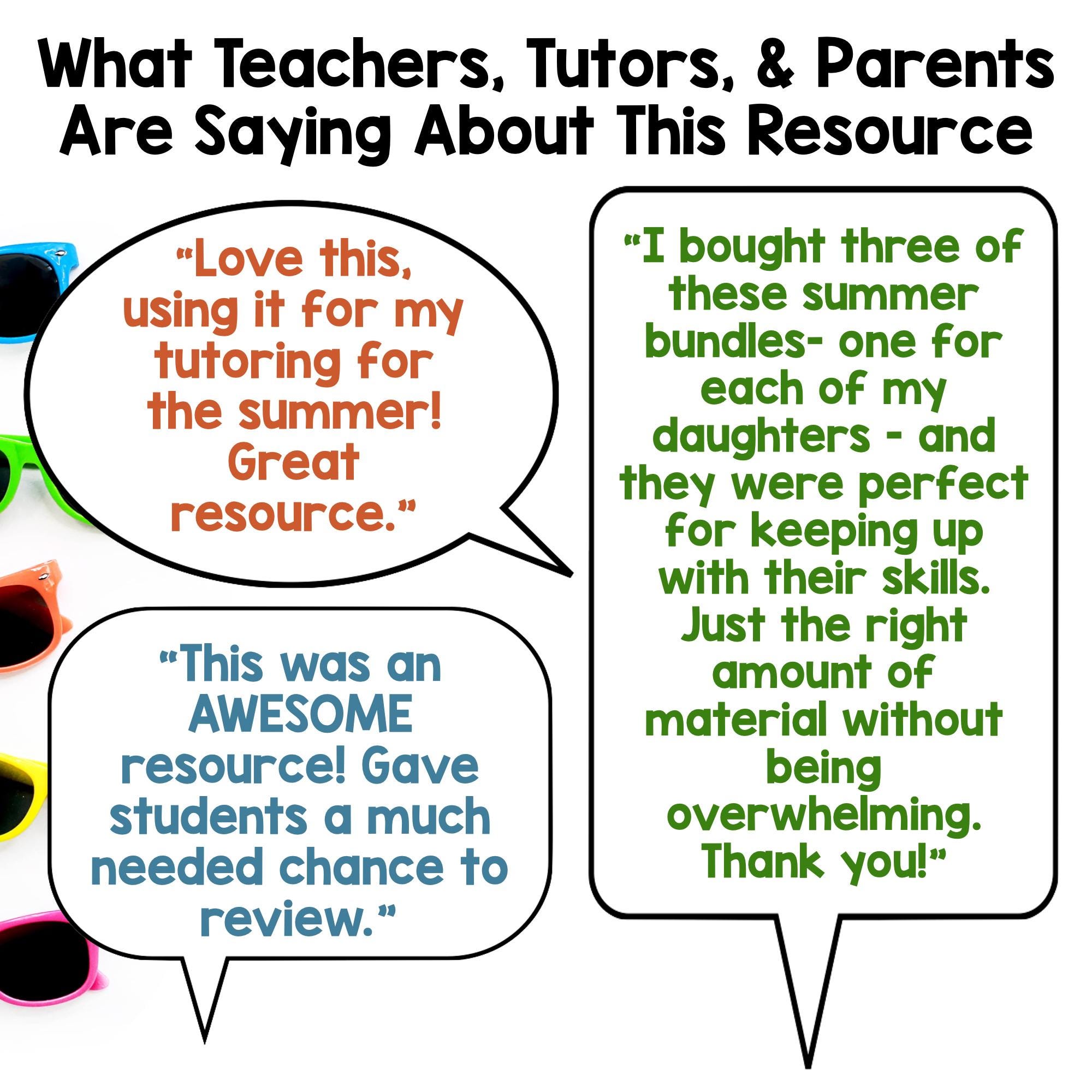 3rd Grade Math Summer Review Packet Worksheets - No Prep Activities for ...