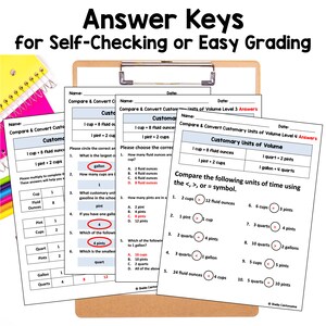 Compare and Convert Customary Units of Volume - Differentiated ...