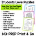 6th Grade Math Vocabulary Crossword Puzzles and Word Searches - No Prep ...