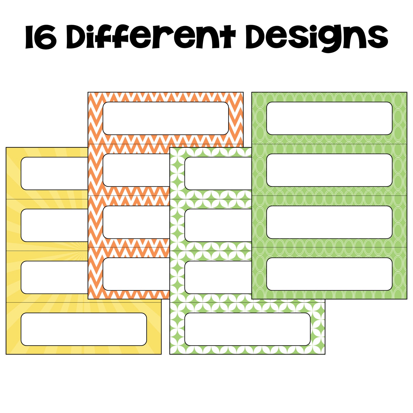 Editable Name Tags and Desk Plates in Pastel Colors - Etsy