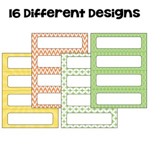 Editable Name Tags and Desk Plates in Pastel Colors - Etsy