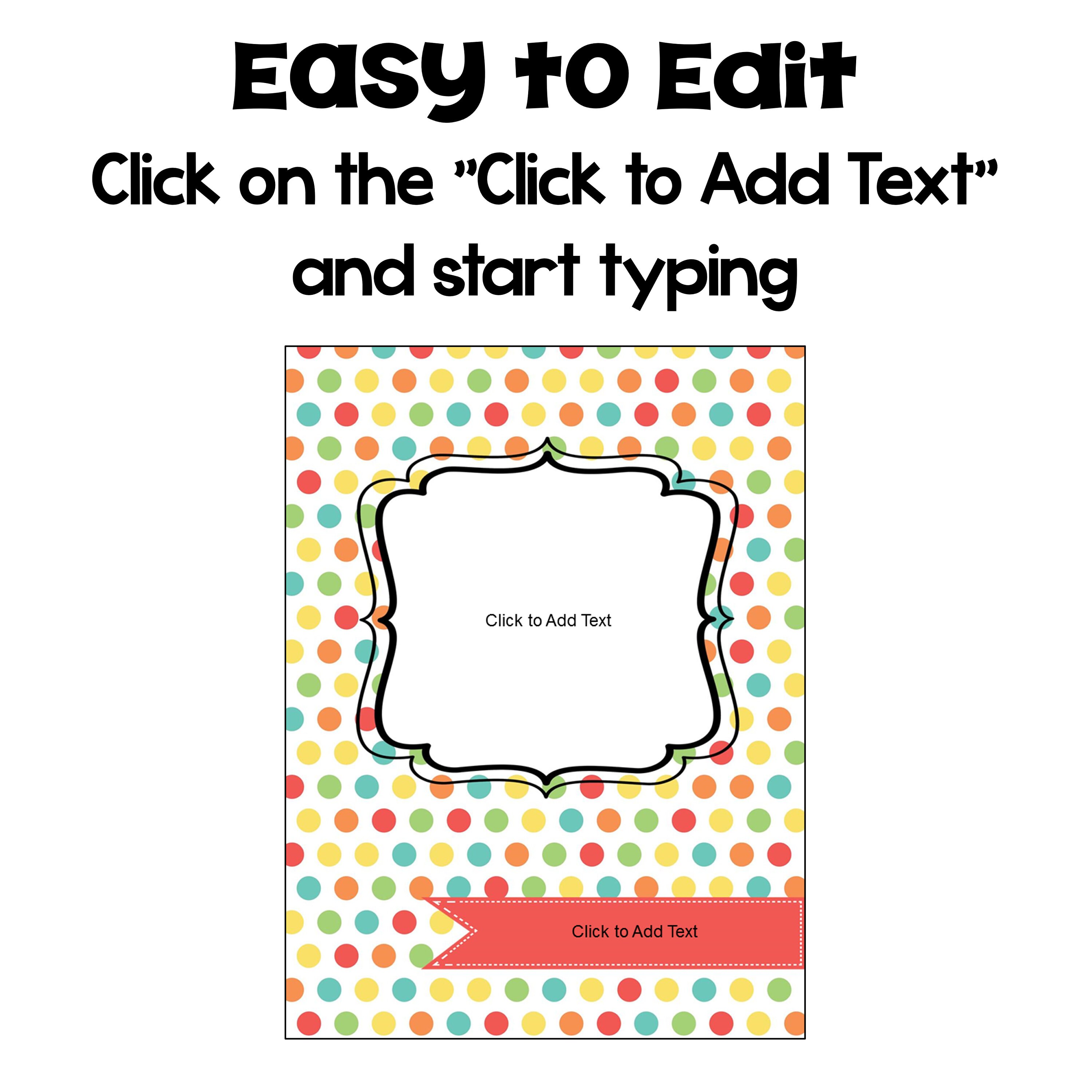 Editable Binder Covers in Pastel Colors - Etsy