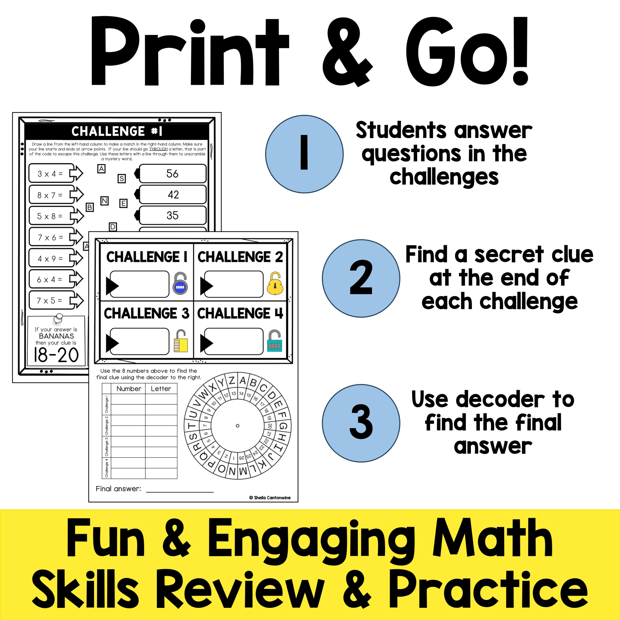 Multiplication Facts Escape Room Activity - Etsy
