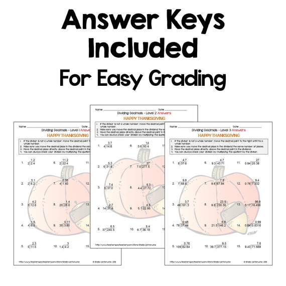 Hojas De Trabajo De División De Acción De Gracias 457 Desfile Del
