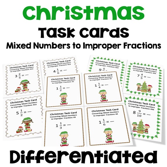 Improper Fractions Cards