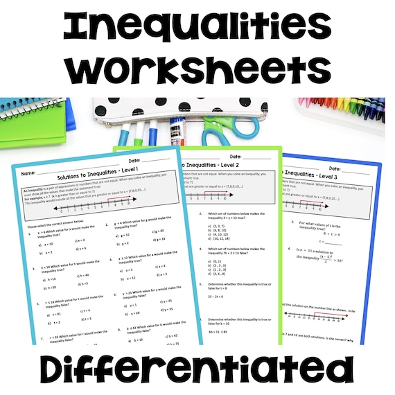Inequality Worksheets