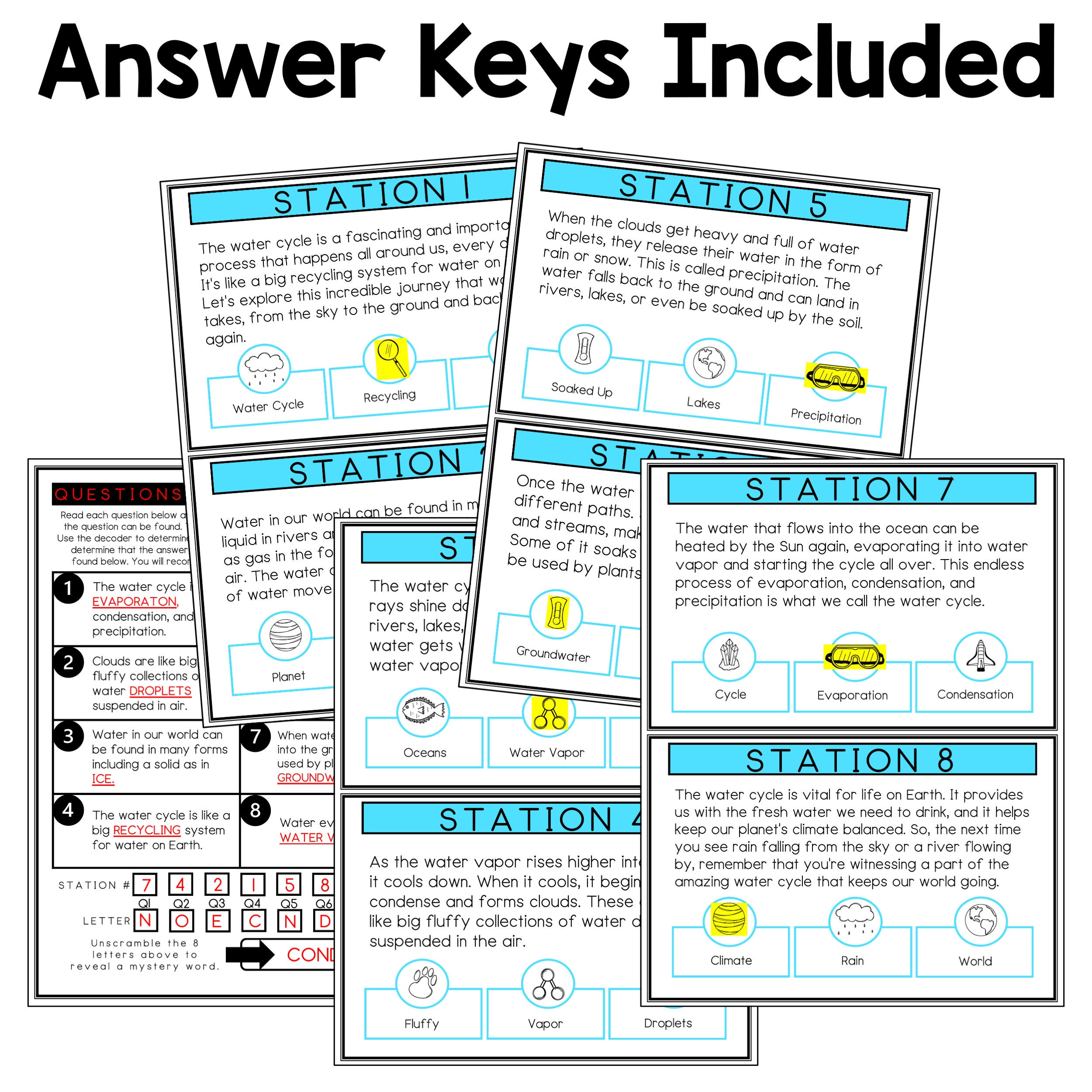 The Water Cycle Scavenger Hunt - Etsy