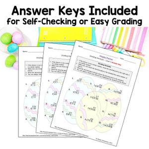 Easter Math Dividing Decimals Worksheets - Differentiated - Etsy
