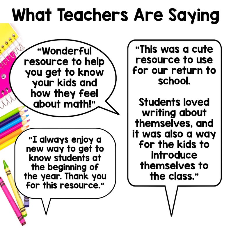 Math About Me Activity: Back to School Icebreaker, Grades 4-6 - Etsy