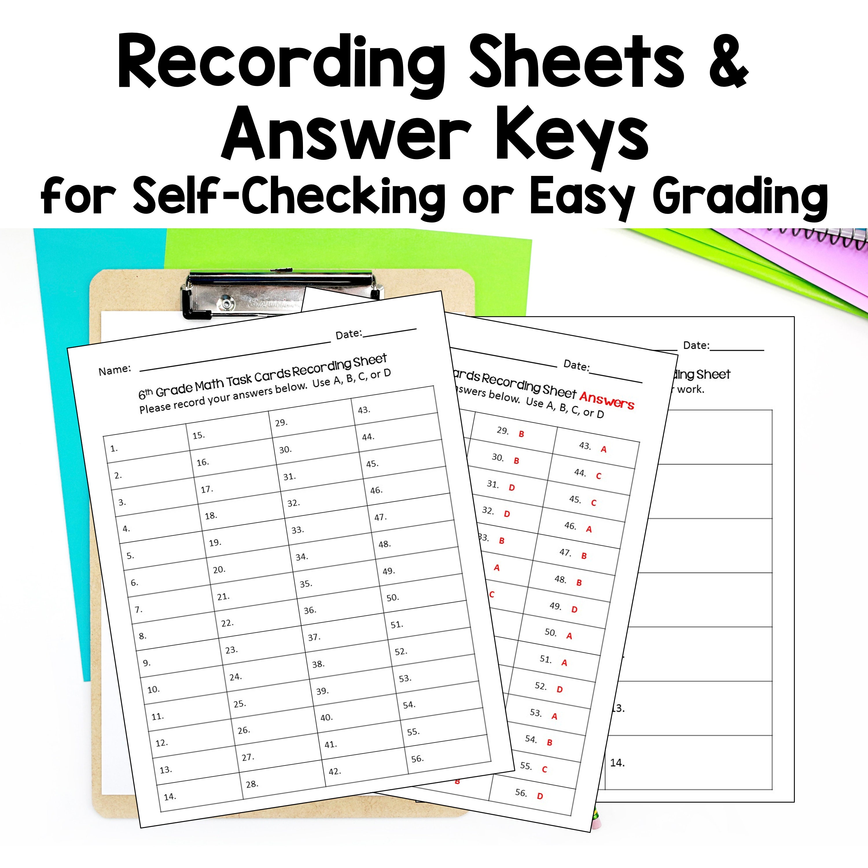 6th Grade Math Task Cards for End of Year Review and Test Prep - Etsy