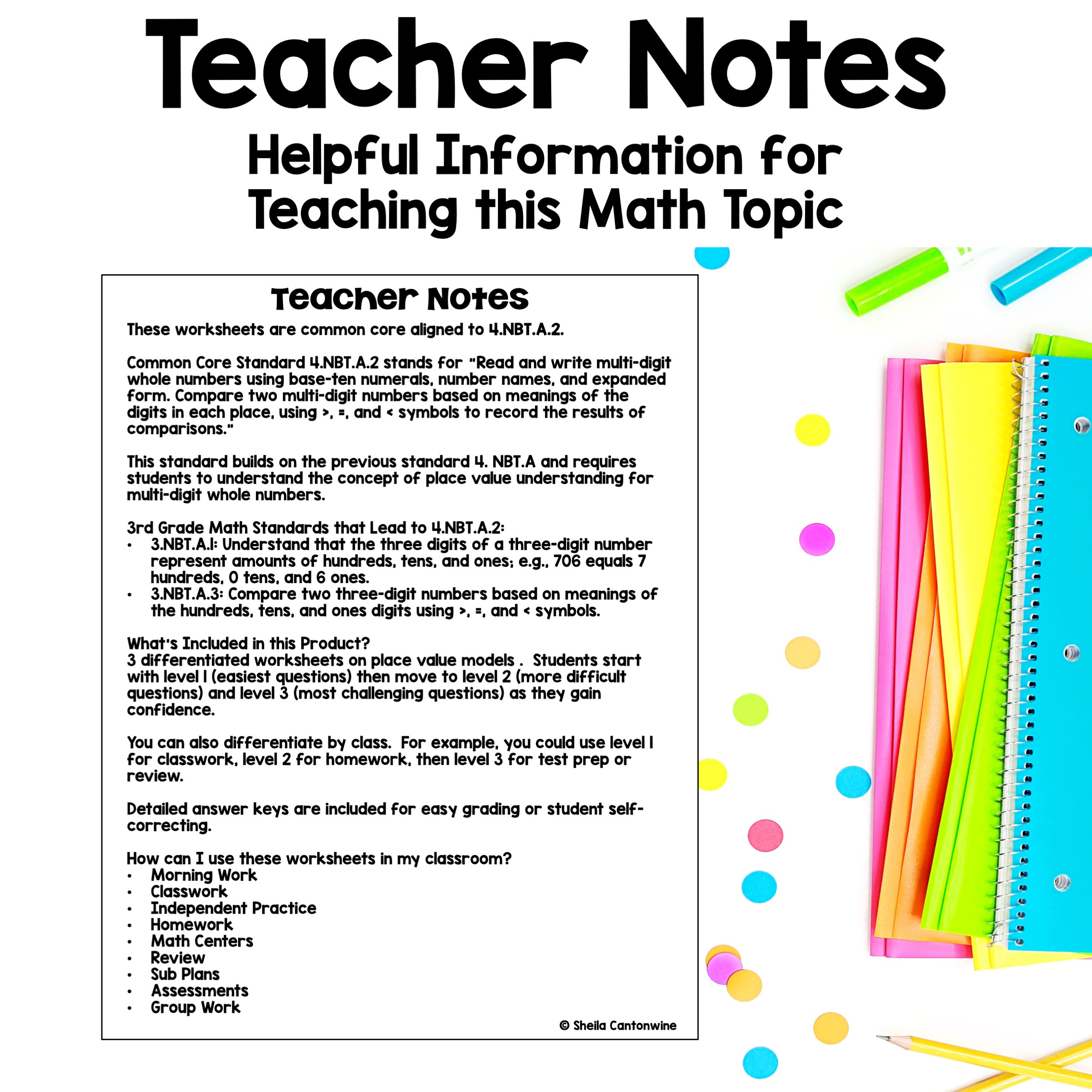 Place Value Models Worksheets Differentiated Etsy