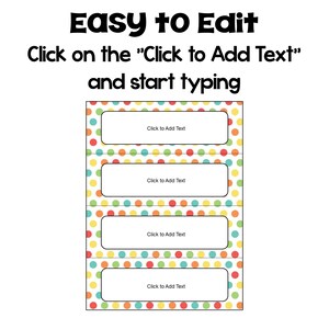 Editable Name Tags and Desk Plates in Pastel Colors - Etsy